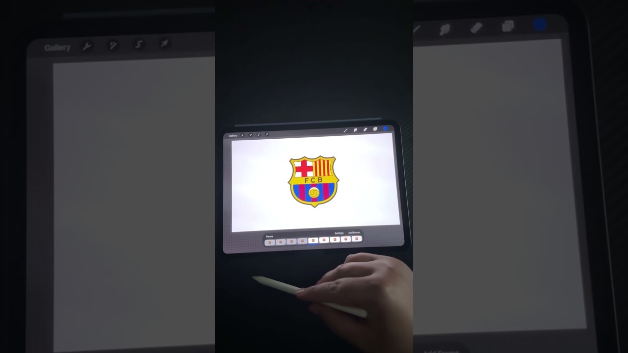 Best Barcelona logo Animation  #barcelona #football #procreate #animation