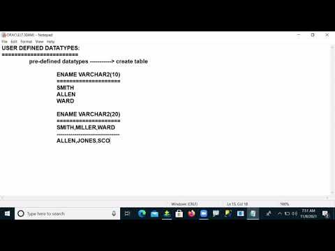 #63 #ORACLE - PLSQL DEVELOPER FULL COURSE - DEFINED DATA TYPES (PART 1) - 63