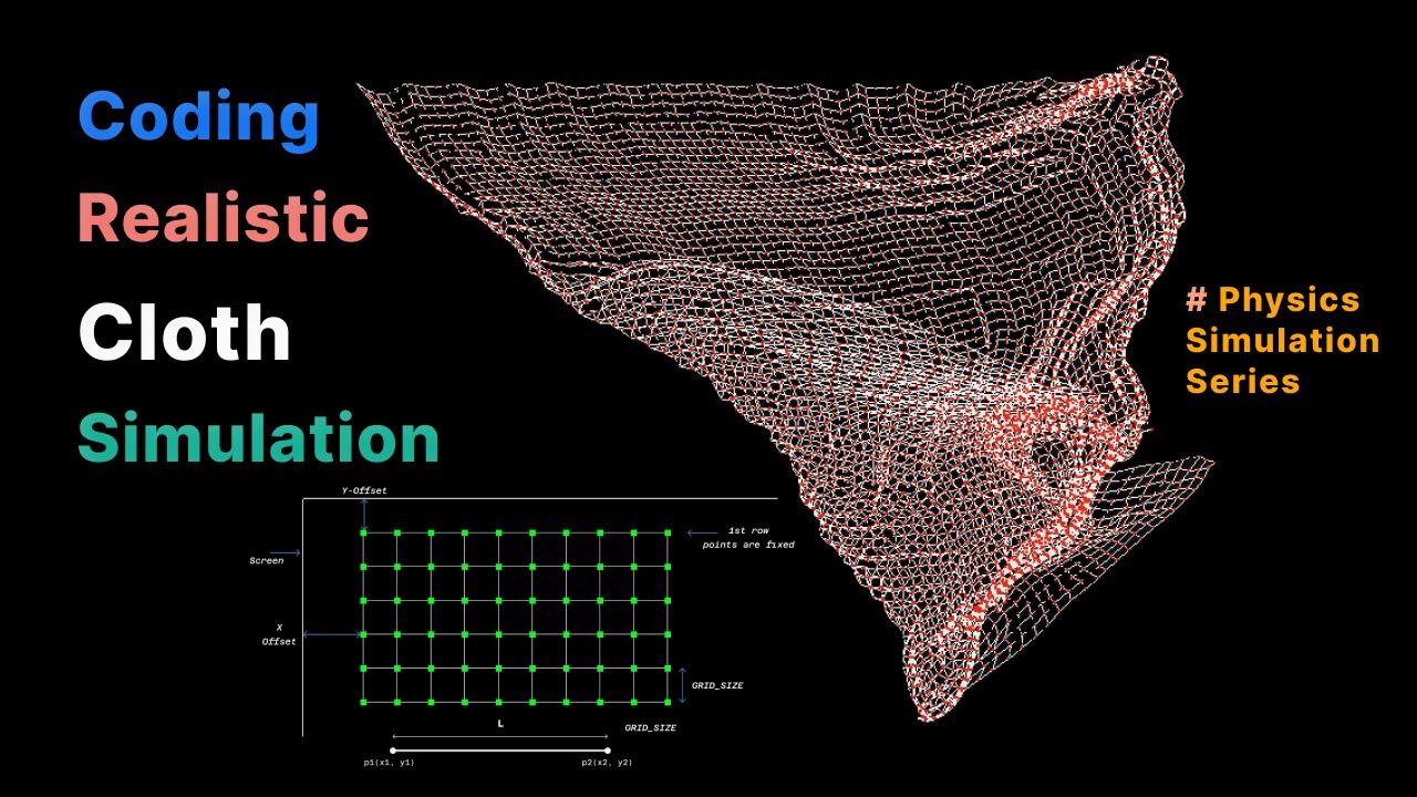 Cloth Simulation: Coding a Realistic Simulation with Wind and Tearing – Physics Simulation Series
