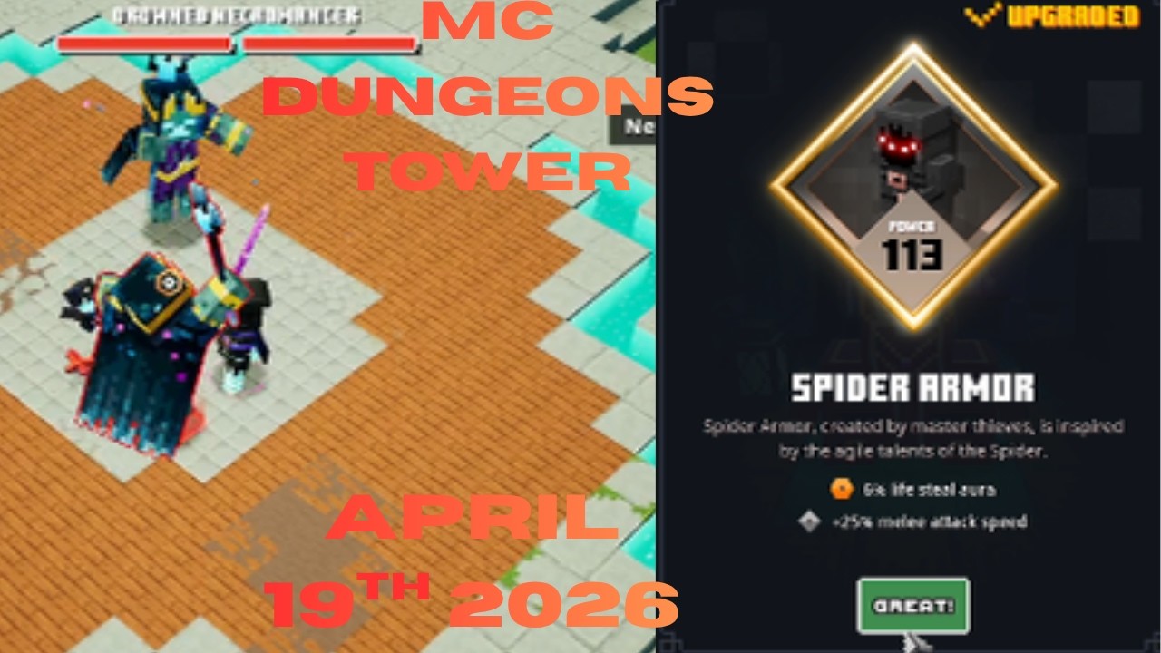 MC DUNGEONS TOWER - April 19Th 2026 - Easy And Simple Guide (Join The Discord!!!)