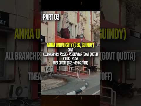 Anna University Guindy Fees & Rank Cutoff 2025 EXPLAINED | Exclusive Campus Tour