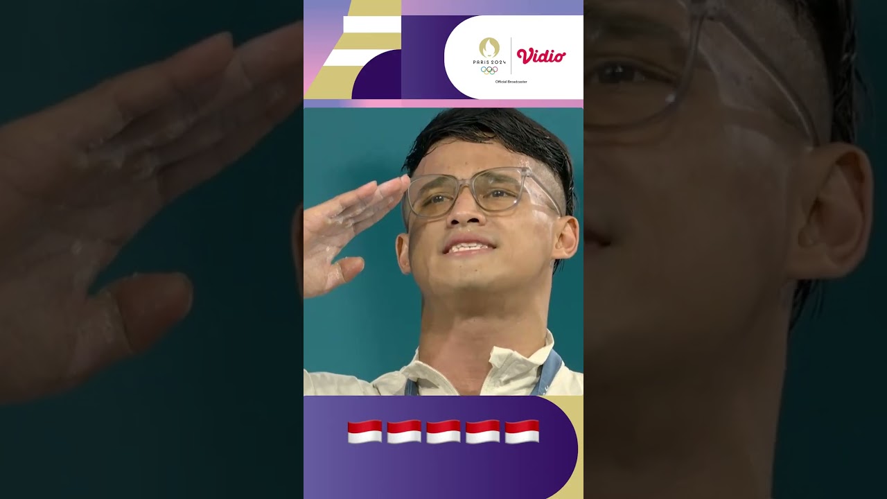 Indonesia Raya berkumandang di olimpiade Paris 2024.