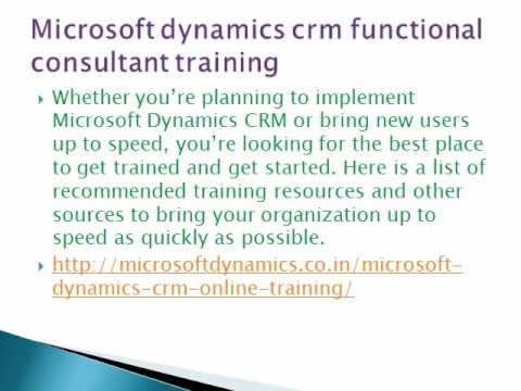 microsoft dynamics crm functional consultant training