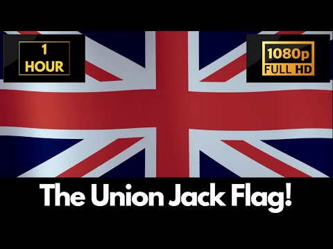 The United Kingdom's Union Jack Flag Flying High! – 1 HOUR Satisfying Background Video & Wallpaper!