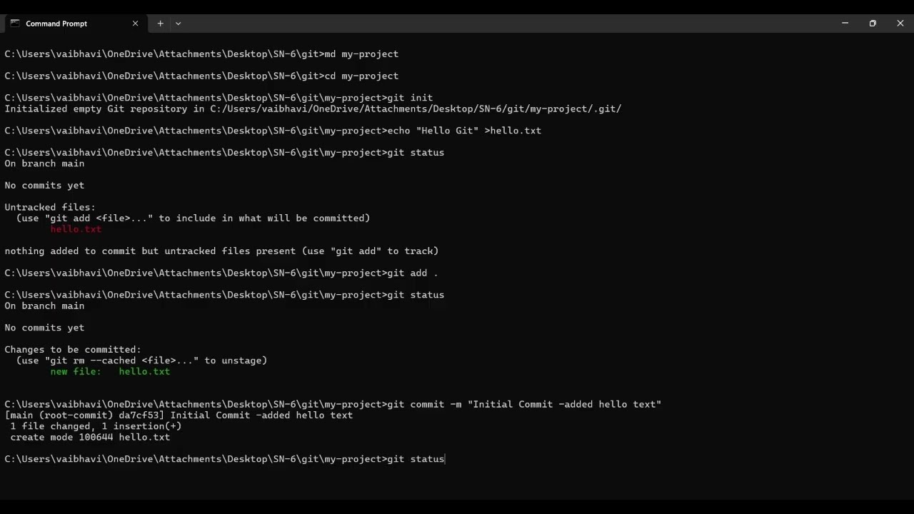 Git Initialize and Track Changes Tutorial for Beginners | Vaibhavi Suvarna
