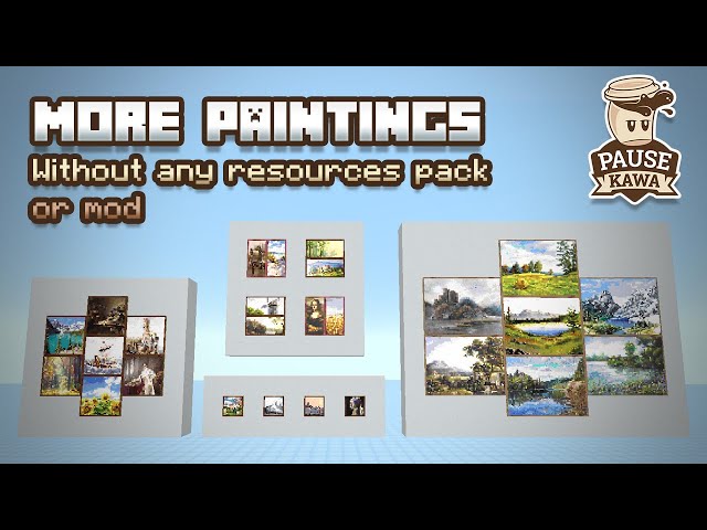 More Paintings - No resources pack or mod Minecraft Data Pack