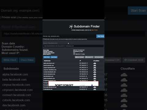 free subdomain finder | hidden subdomain and urls | subdomain scanner | subdomain enumeration