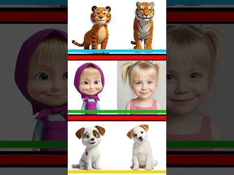 What would the characters from the Masha and the Bear meme look like in real life?