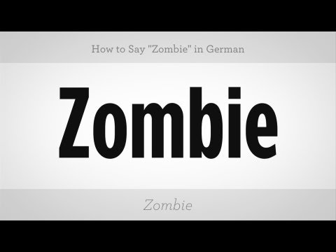 How to Say "Zombie" in German | German Lessons