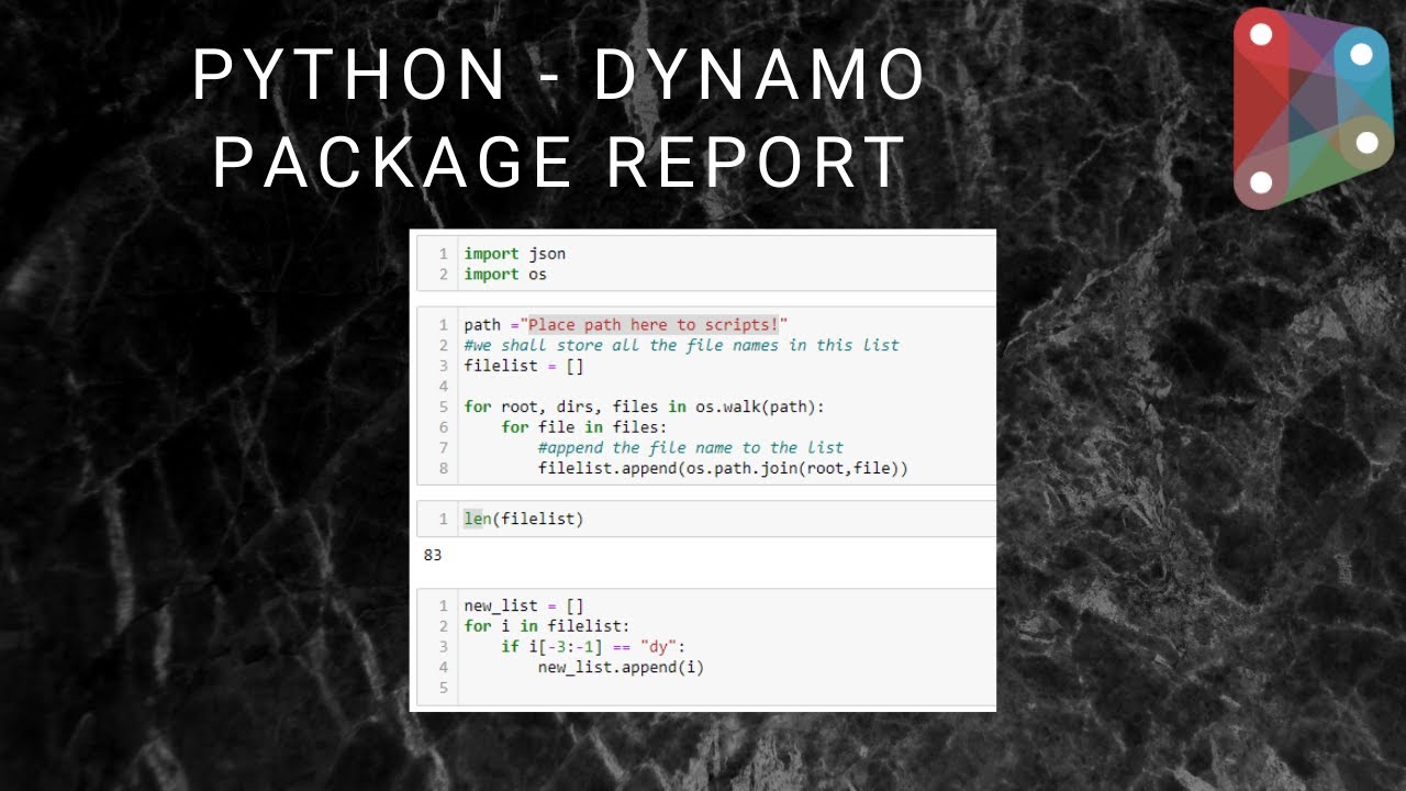 Python | Dynamo Package Report | Data