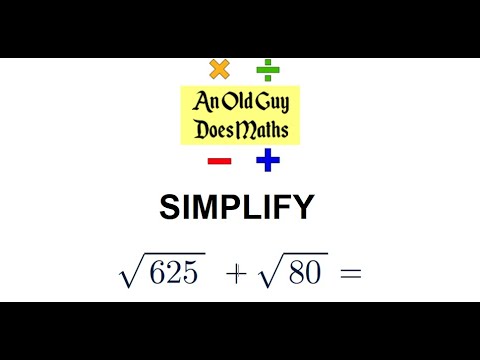How do you simplify this problem, the square root of 625 plus the square root of 80?