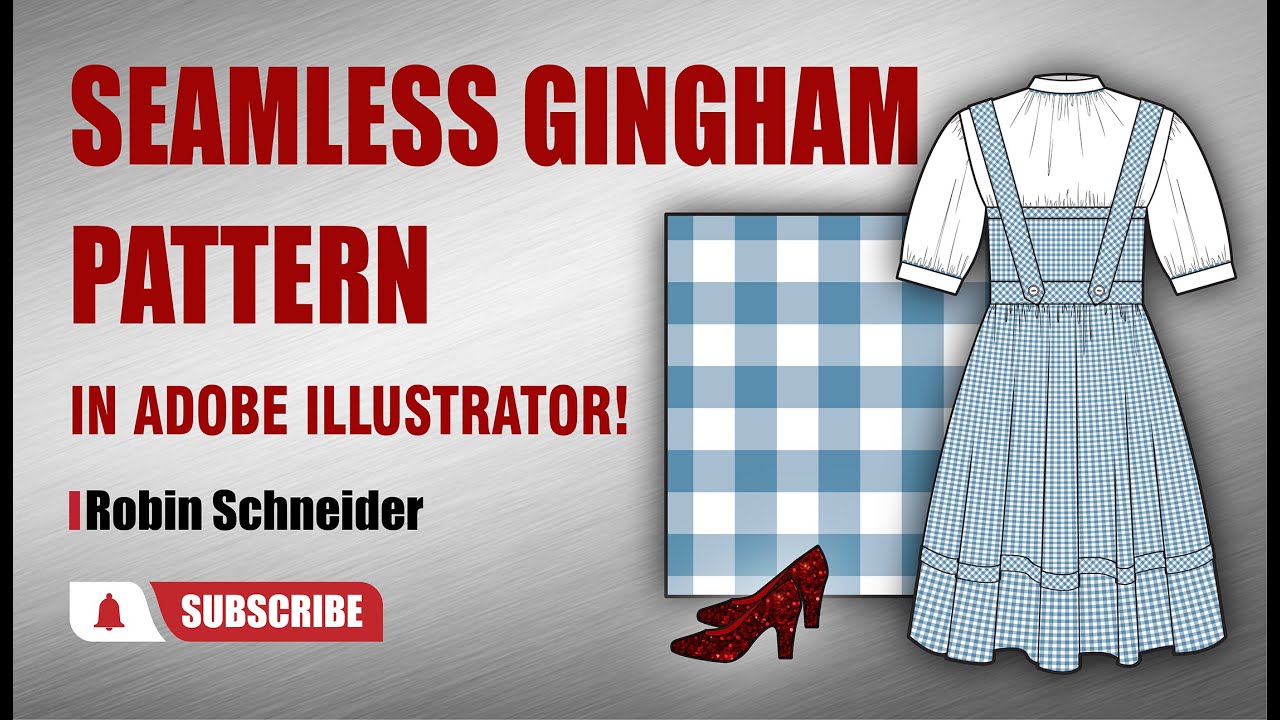 How To Create a Seamless Gingham Plaid Pattern In Adobe Illustrator | Robin Schneider