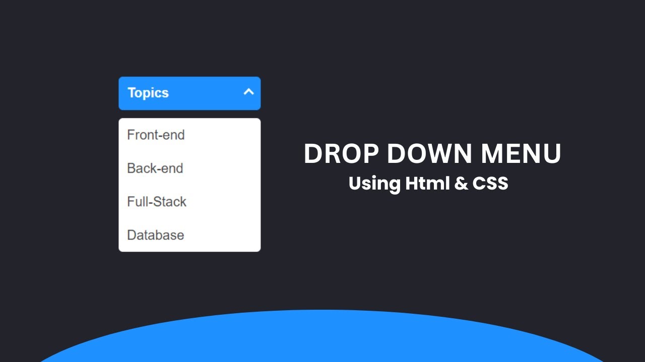 CSS Dropdown Menu On Hover | Dropdown Menu