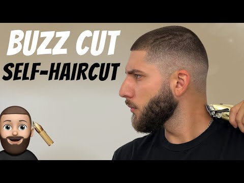 Super Clean Buzz Cut V Fade Self-Haircut Tutorial | How To Cut Your Own Hair