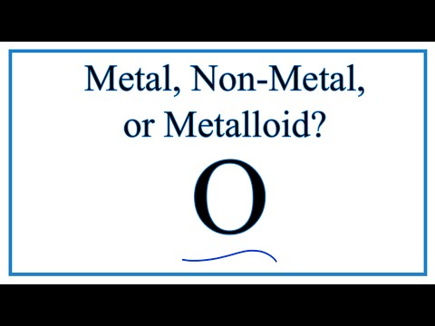 Is Oxygen (O) a Metal, Non-Metal, or Metalloid?