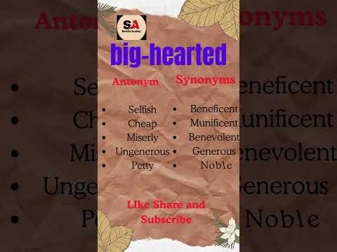Big- heart synonyms and antonyms #music #beats #instrumental #remix #uppgt #Uptgt #english#exam