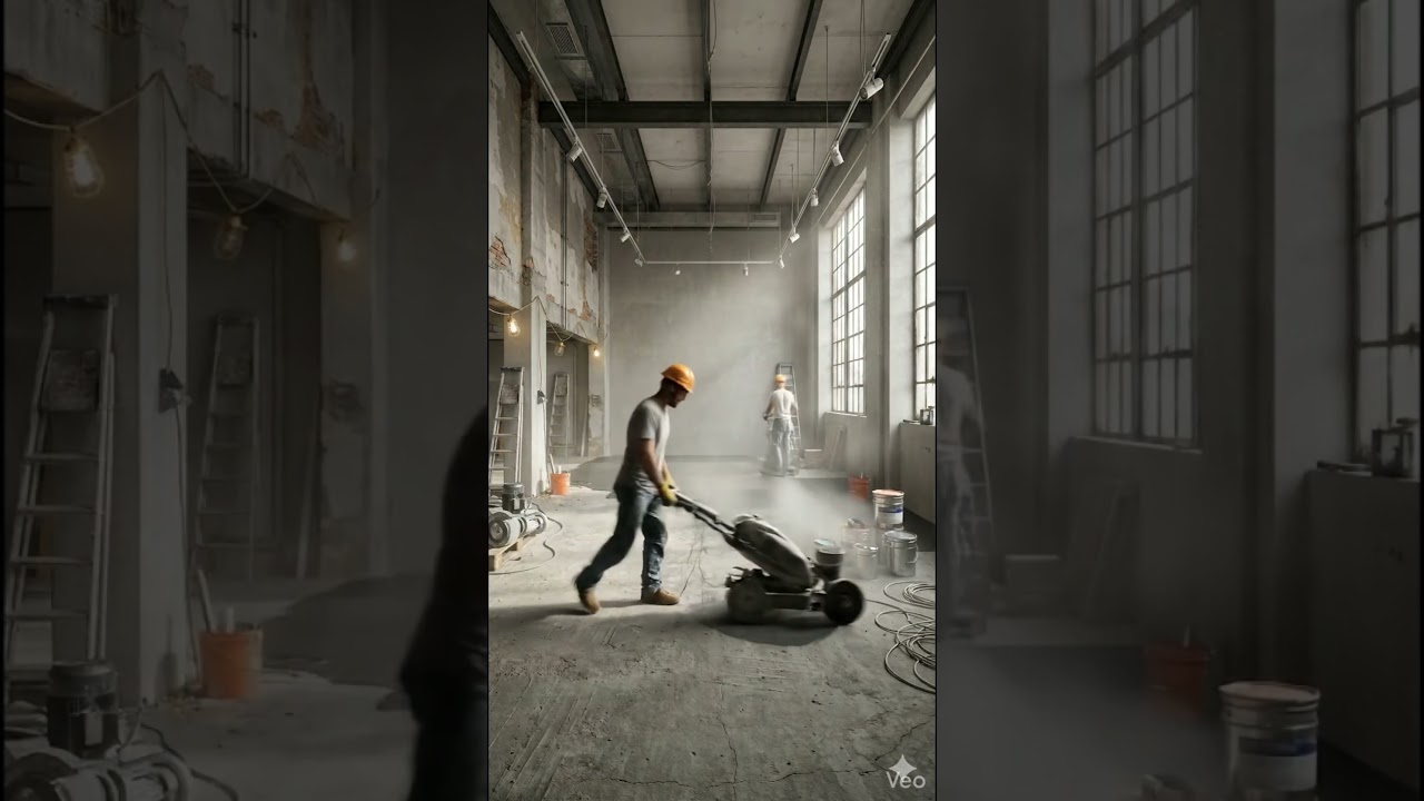 INSANE LOFT TRANSFORMATION! 🎨🏛️ #artstudio #epoxyfloor #satisfying