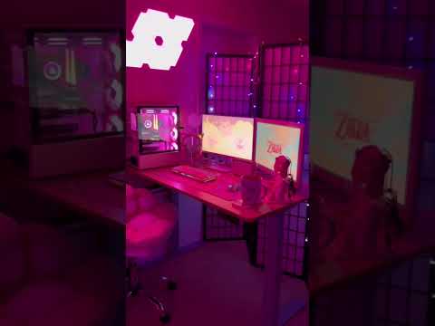 New pink setup! #gamer #gamergirl #pinksetup #pink #pc