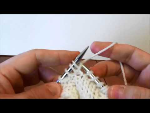 Knit in the Front and Back (KFB or K Front & back) - Left Handed - Continental