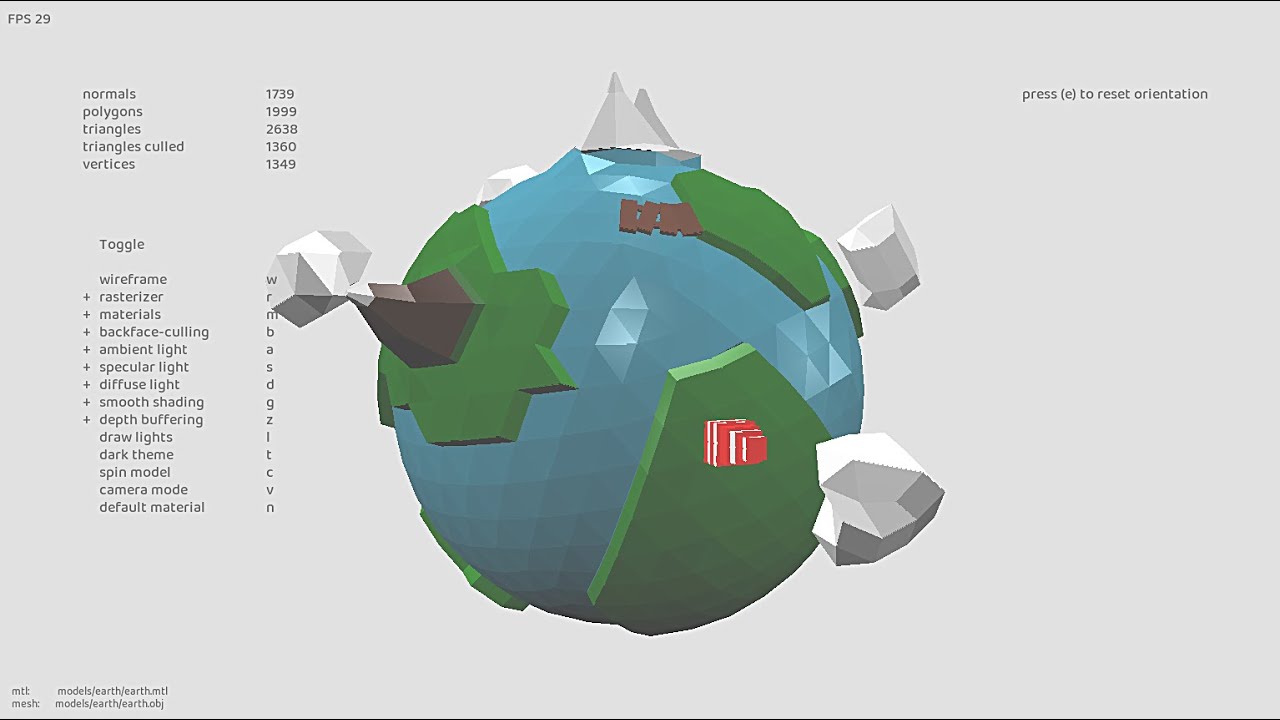 3D Software Rendering Engine built from scratch C++ (No GPU/Graphics API)