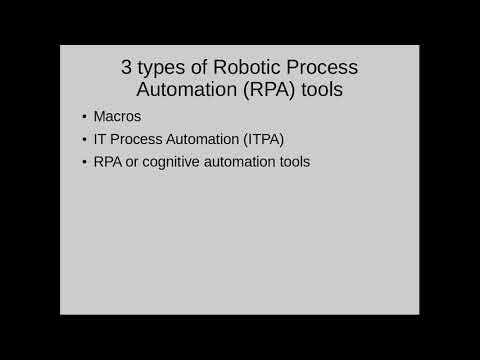 3 types of Robotic Process Automation (RPA) tools