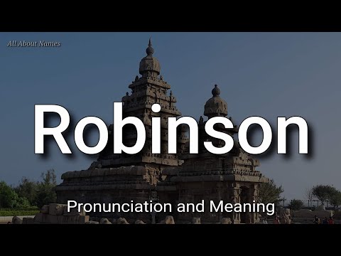 Robinson - Pronunciation and Meaning