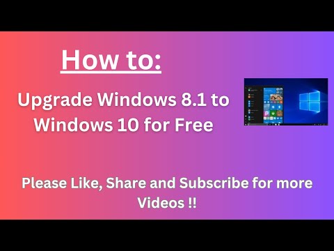 Upgrade Windows 8 1 to Windows 10
