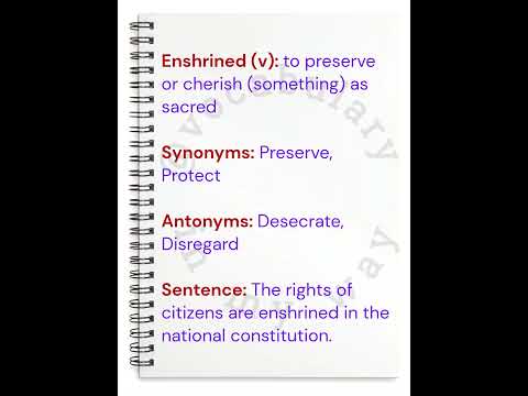 Vocabulary in Short (Enshrined) #vocab #vocabulary #vocabshorts
