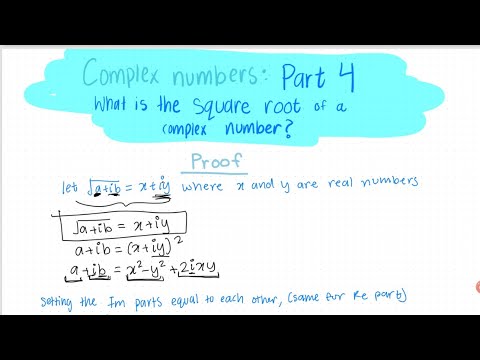 Complex Number Series: Part 4 | Square Root of a Complex Number