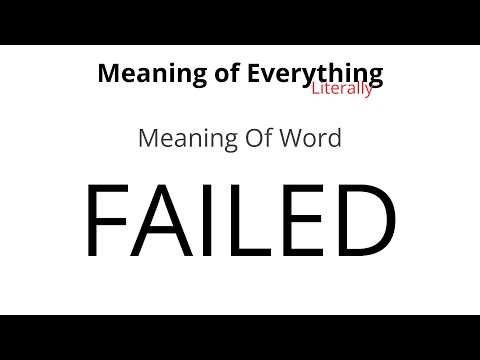 Meaning of Word - Failed Meaning