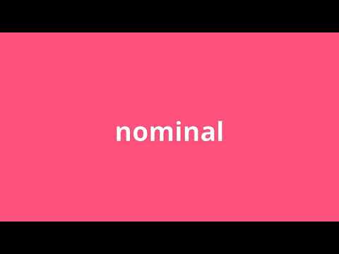 what is the meaning of nominal