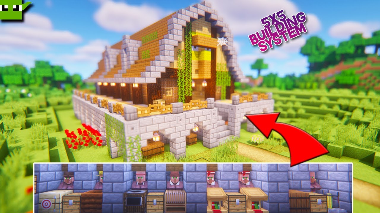How to Build a Minecraft Villager Trading Hall [EASY 5X5 SYSTEM ...
