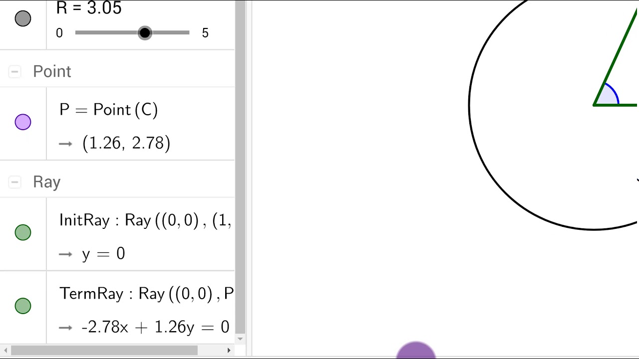 GGB Examples - Adjustable Angle
