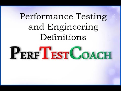 Perf Test Coach - Vlog 5 - Definition of "Performance Testing"