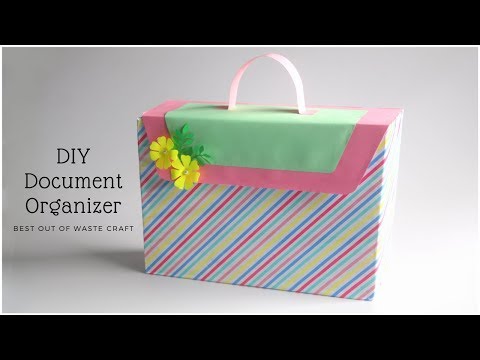 Document Organizer | DIY File Folder | Recycling Idea | Cereal Box Craft