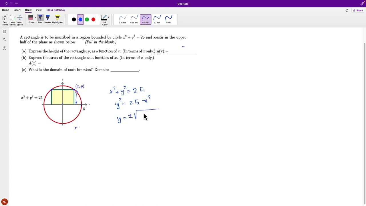 Math104 Practice 1 FB Domain Circle