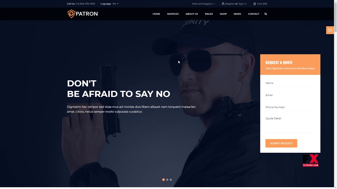 Patron - Security Service Company HTML Template        Milford Shayne