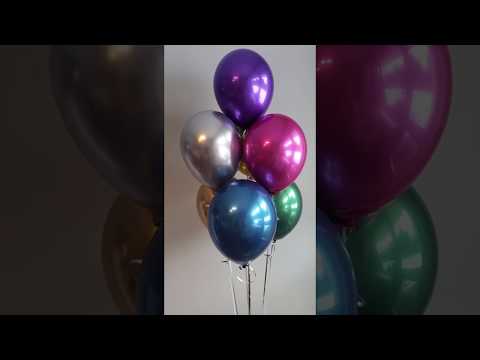Balony Qualatex Chrome silver gold crystal colour