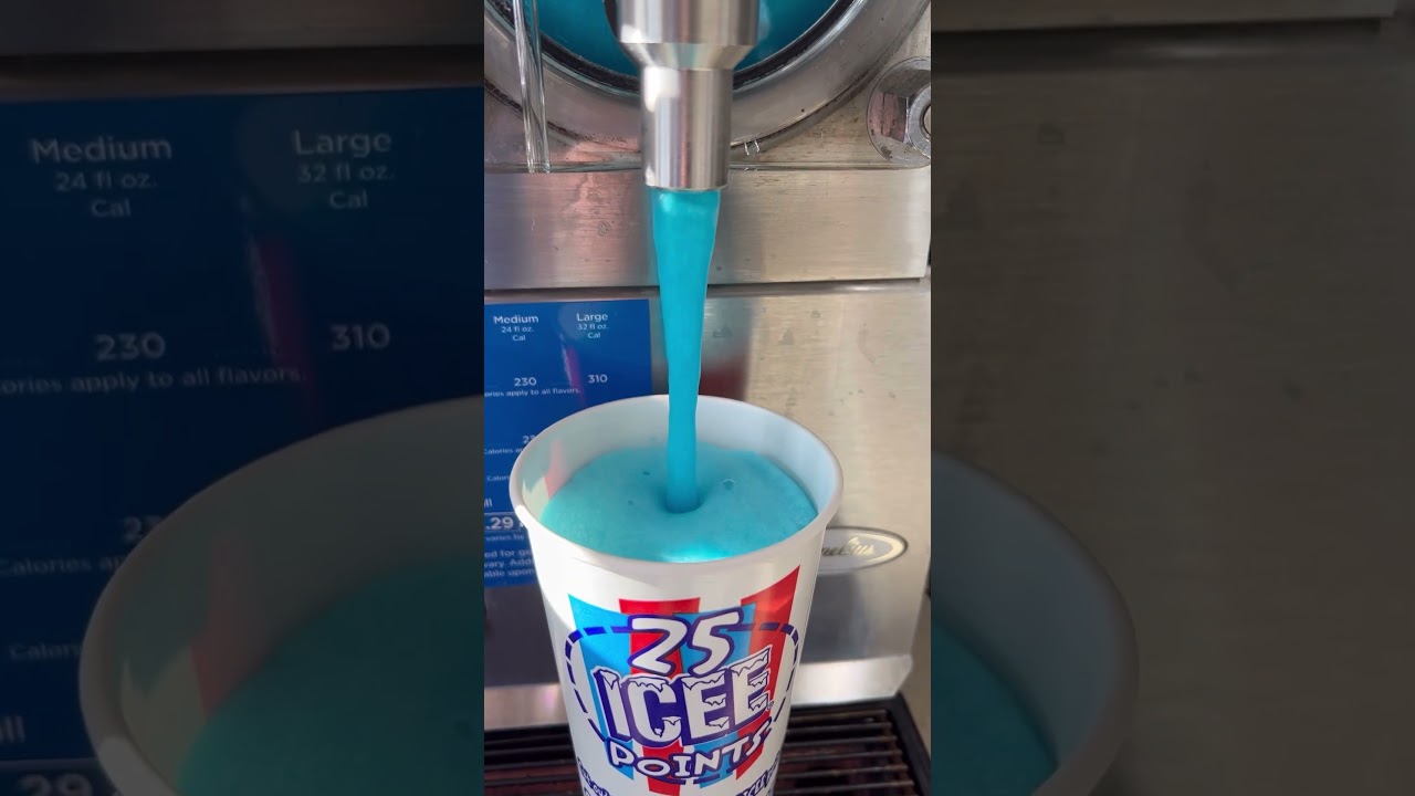 BLUE RASPBERRY ICEE #shorts #asmr #asmrsounds #trending #viral #viralasmr #satisfying  #video