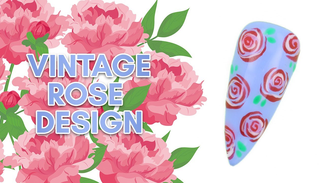 Vintage Rose Nail Art | Art Inspired Nails