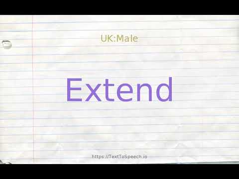 How to pronounce extend