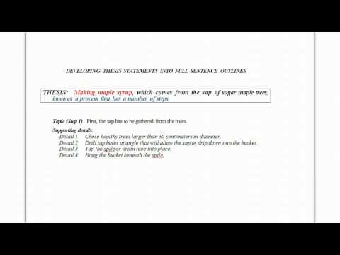 Full sentence outlines