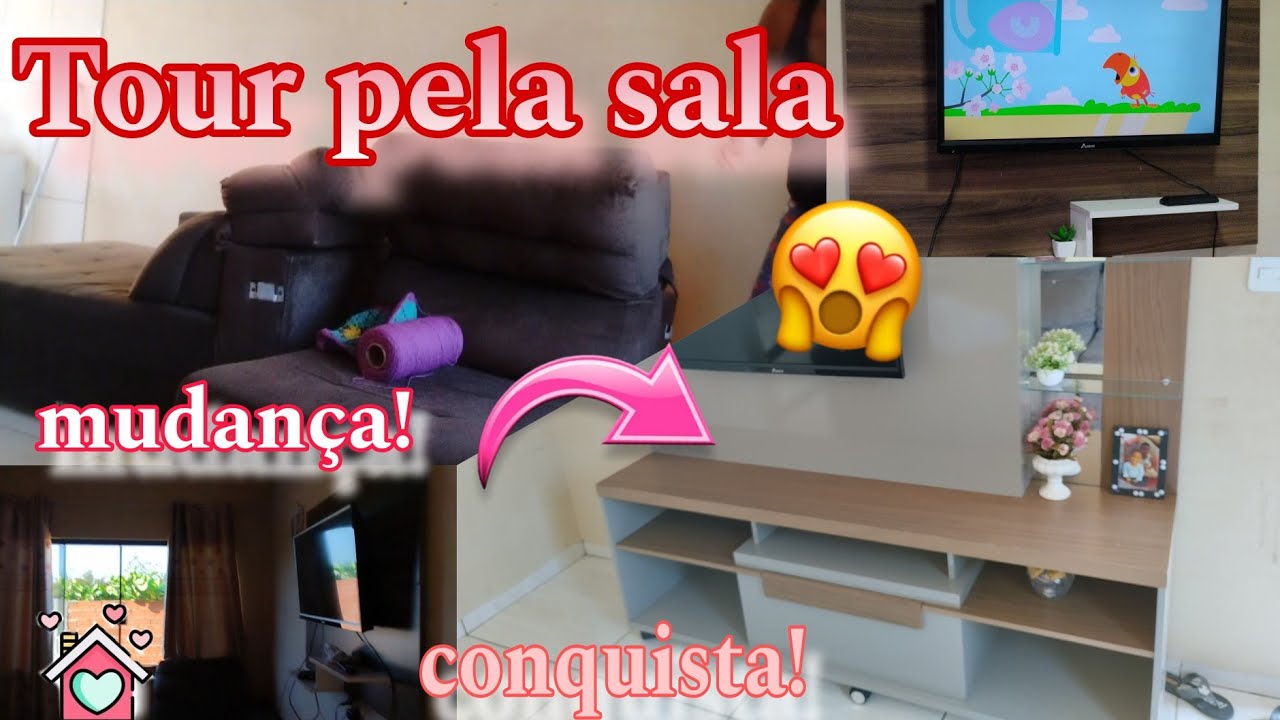 Tour pela sala da minha casa! Grande conquista 🙌😱😍 // amei a mudança 🏡🌷#tour #meular