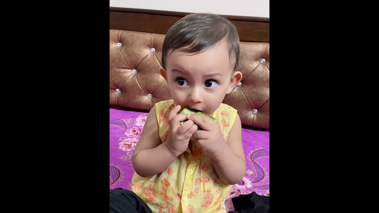 A crazy watermelon lover