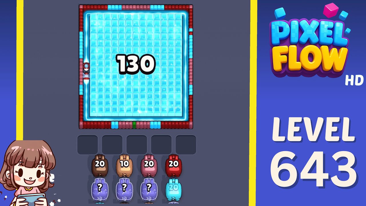 Pixel Flow Level 643 Solution Walkthrough