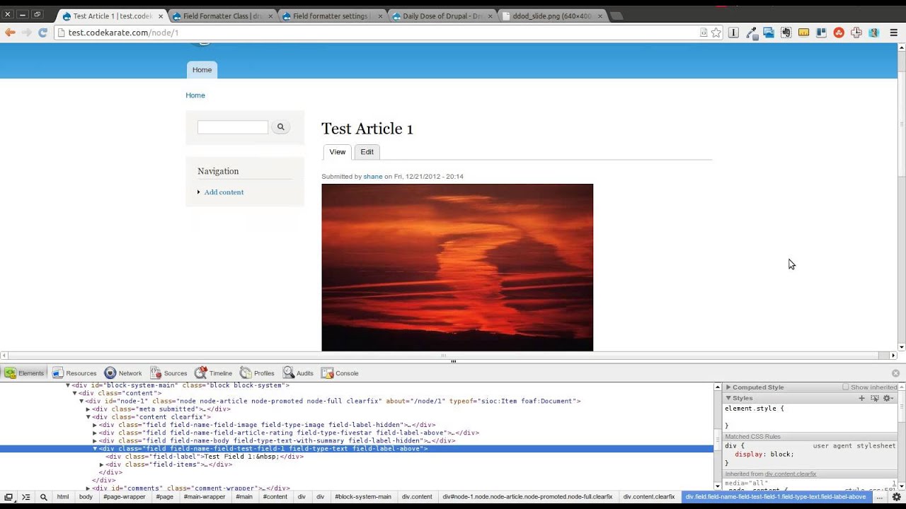 Drupal 7 Field Formatter Class Module - Daily Dose of Drupal episode 82