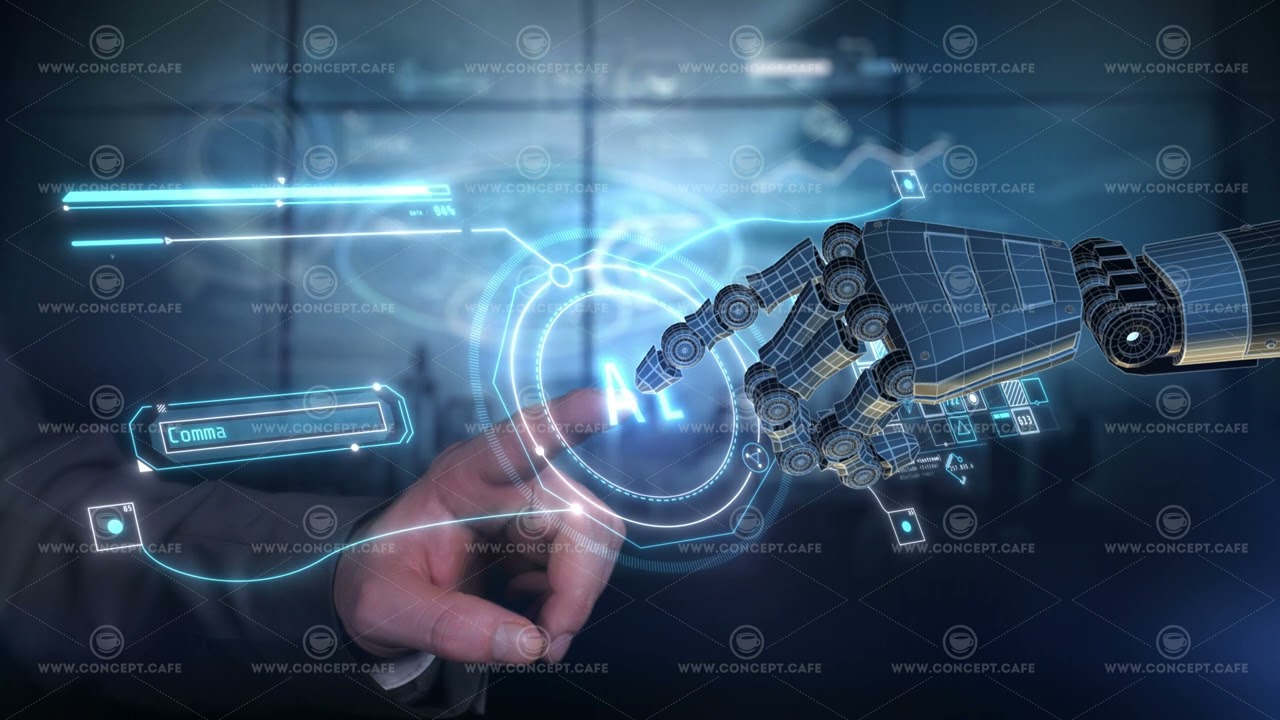 Human interaction with artificial intelligence processing a request.