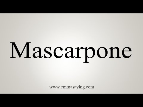 How To Say Mascarpone