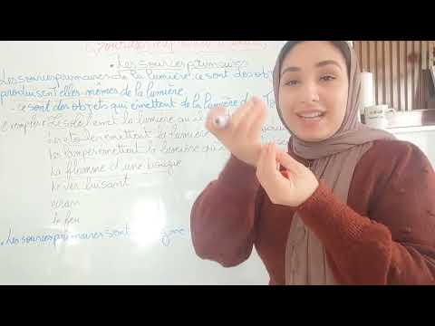 sources et récepteurs de la lumière منابع ومستقبلات الضوء (شرح الدرس)
