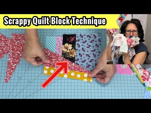🌶Scrappy Crumb Quilt Block - How To Diagonal Cut Scraps